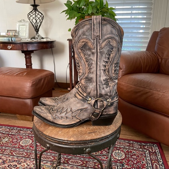 Stetson | Shoes | Stetson Outlaw Distressed Harness Riding Boots Mens ...